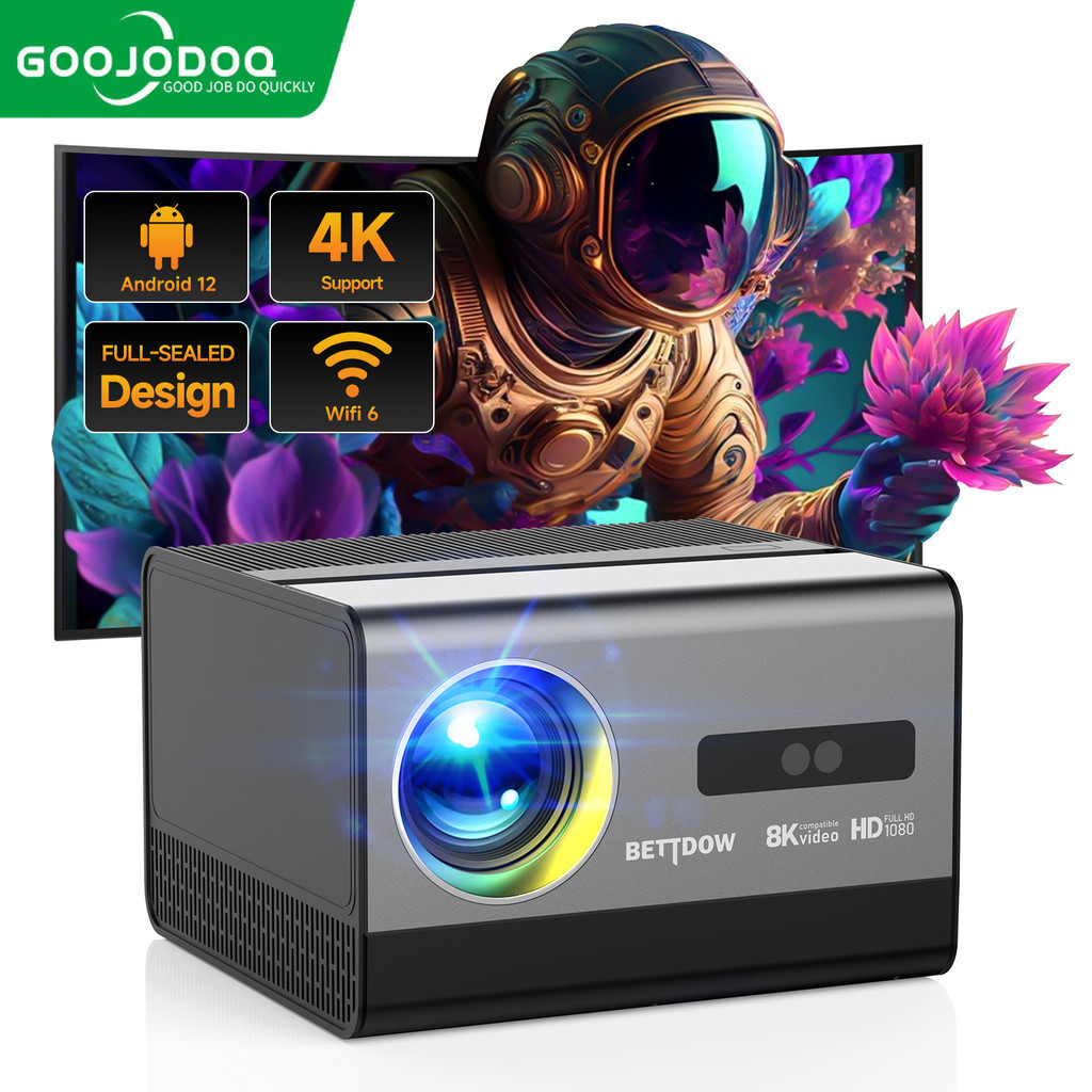 Jual GOOJODOQ 1080P 4K Mini Proyektor For Phone Full HD Home Projector ...