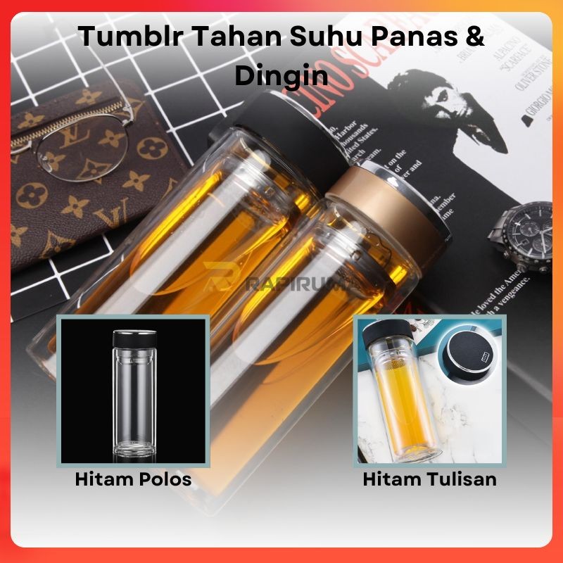 Jual Tumblr Botol Termos Kaca Tahan Panas dan Dingin / Termos Tahan ...