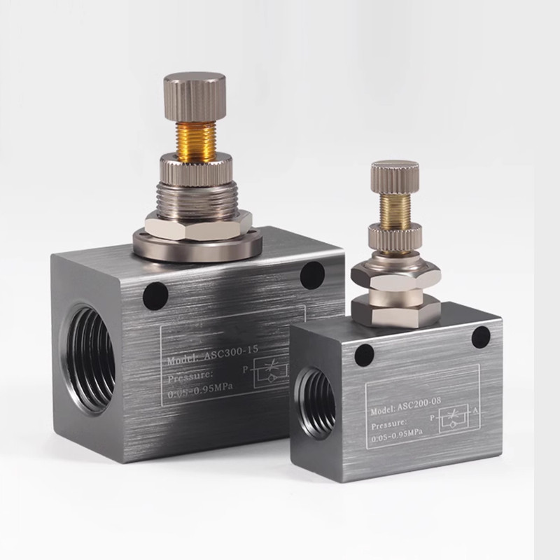 Jual ASC100-06/200-08/300-10/15 Pneumatic One-Way Throttle Valve Adjustable Flow adjustment ...