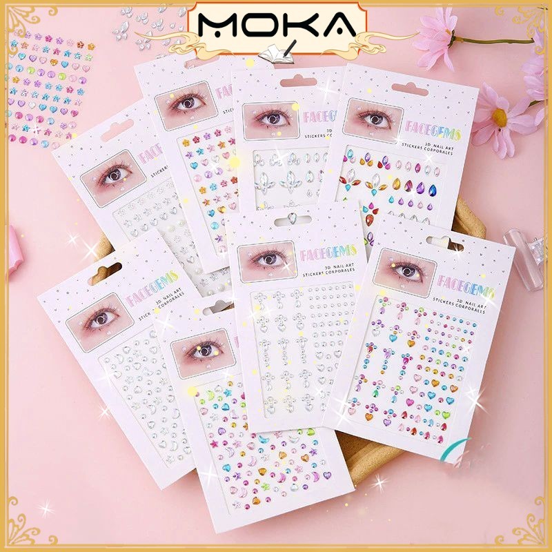 Jual MOKA STICKER 3D GEM STONE MINI BISA UNTUK KUKU NAIL ART DAN MAKE ...