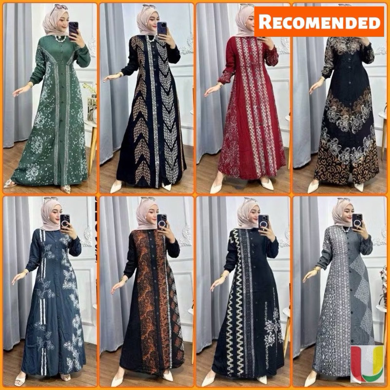 Jual UM89UH Batik Usman - Gamis Twill Rayon Premium Model Kancing ...