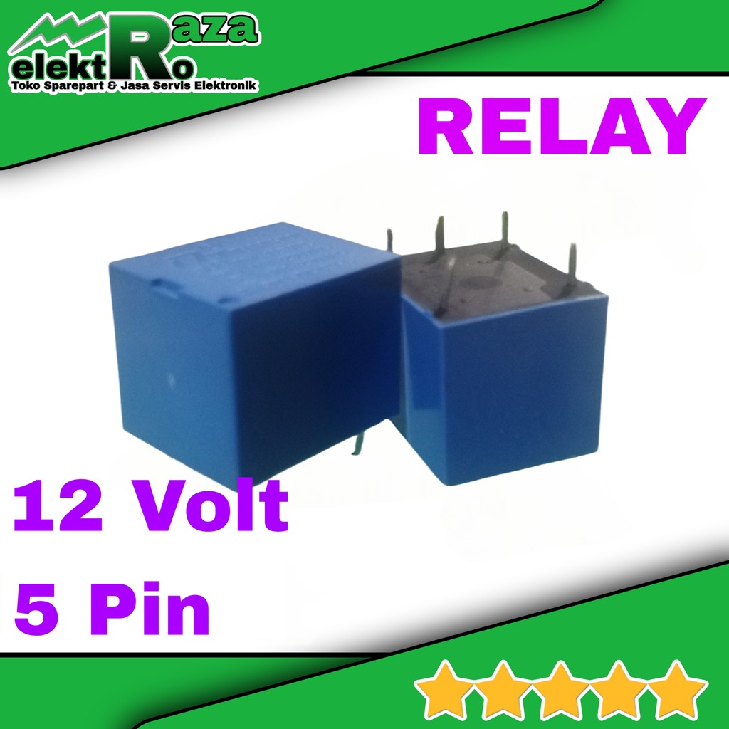 Jual Relay 12 Volt 5 Pin Biru 12v 5 Kaki 10A 250VAC | Shopee Indonesia