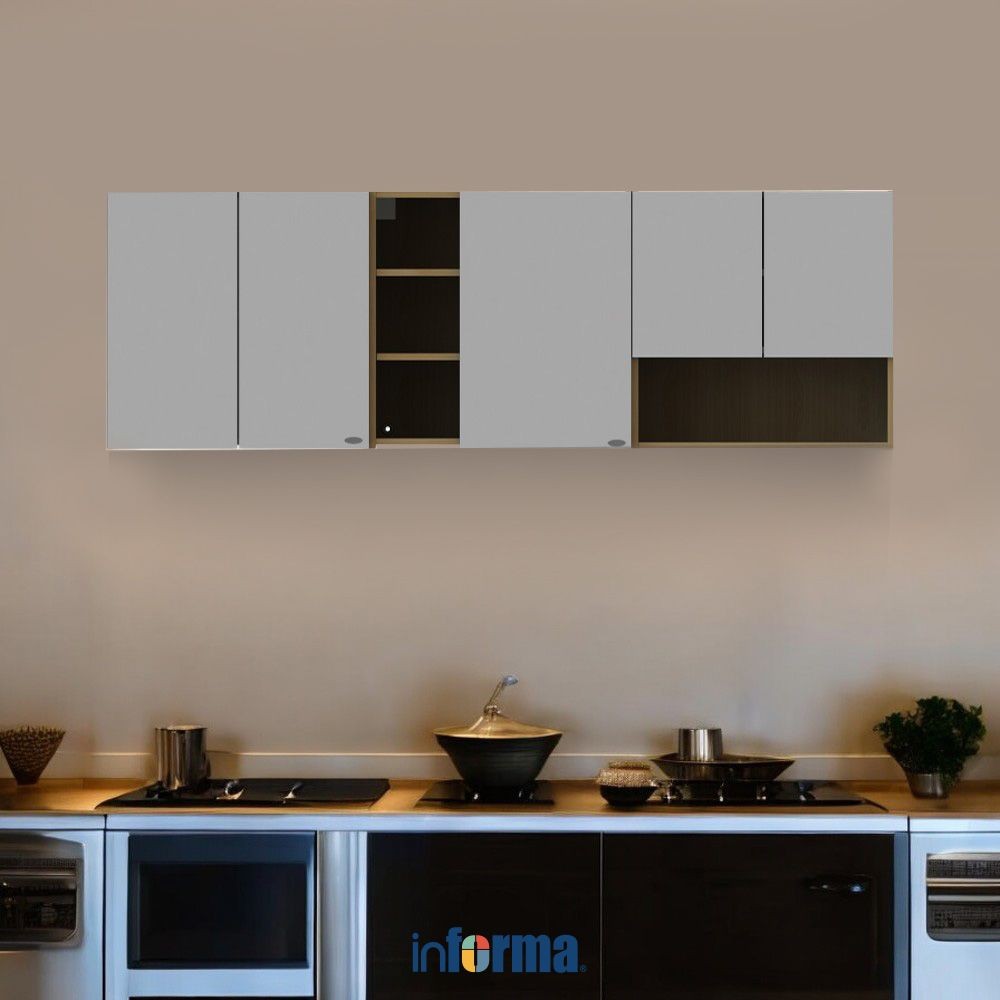 Jual Informa 180 cm Ivy Ii Kabinet Dinding Dapur - Putih/Cokelat Oak ...