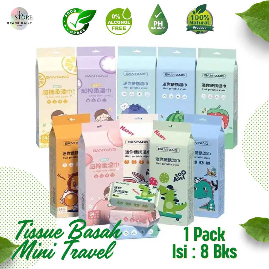 Jual Promo Tisu Basah Mini Tisu Mini Travel Size 8pcs Tisu Basah Murah ...