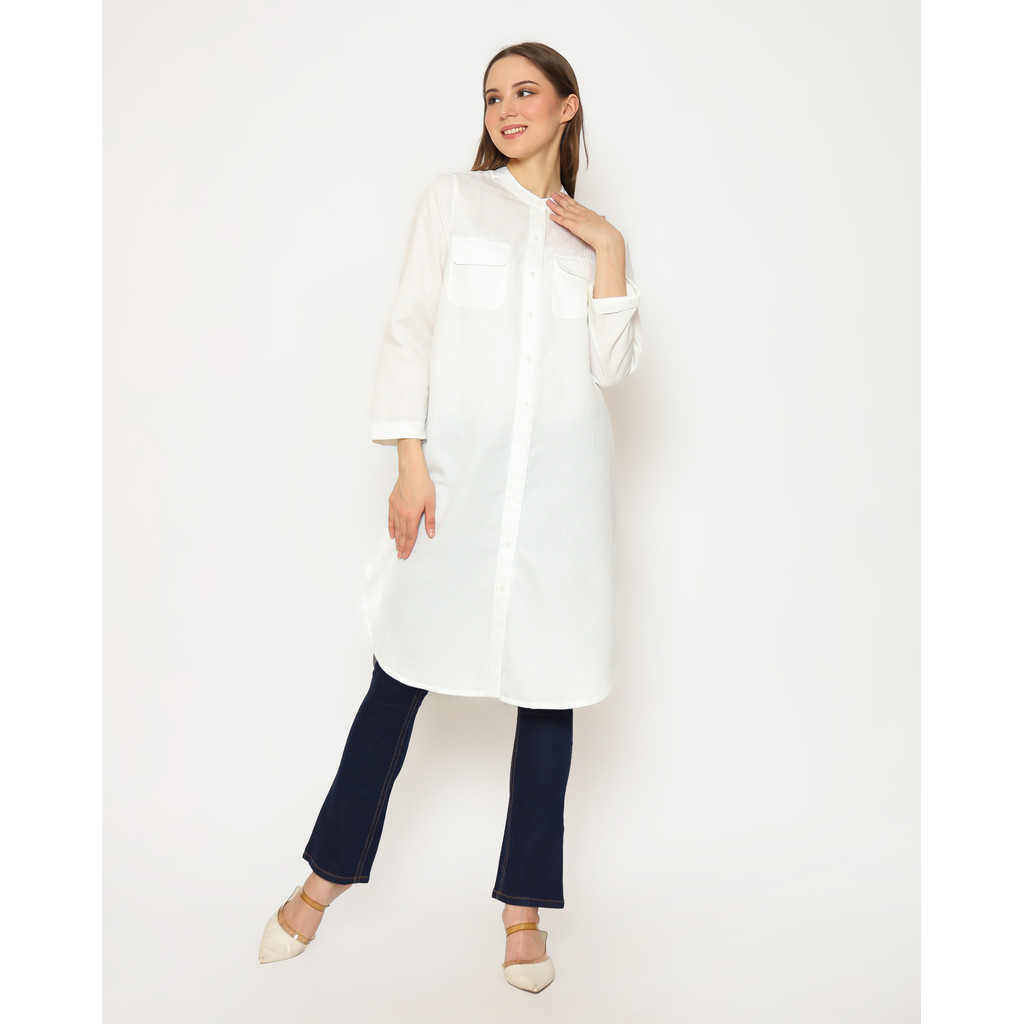 Jual Rodeo - Long Tunik Wanita - Janea Long Tunik - White | Shopee ...