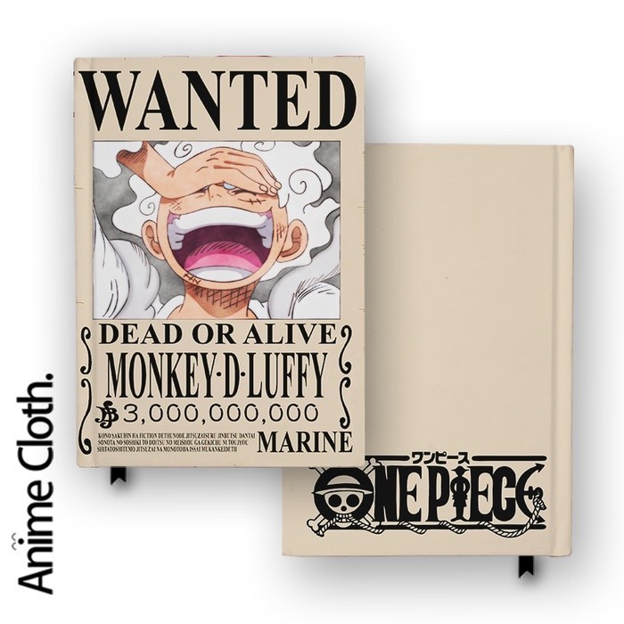 Jual Notebook Buku Luffy Yonkou Wanted Poster One Piece Anime Custom ...