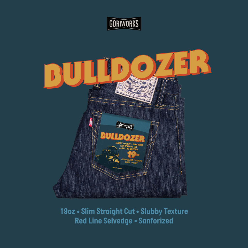 Jual Gori Works Denim - Bulldozer 19 oz // Slim Straight Selvedge Raw ...