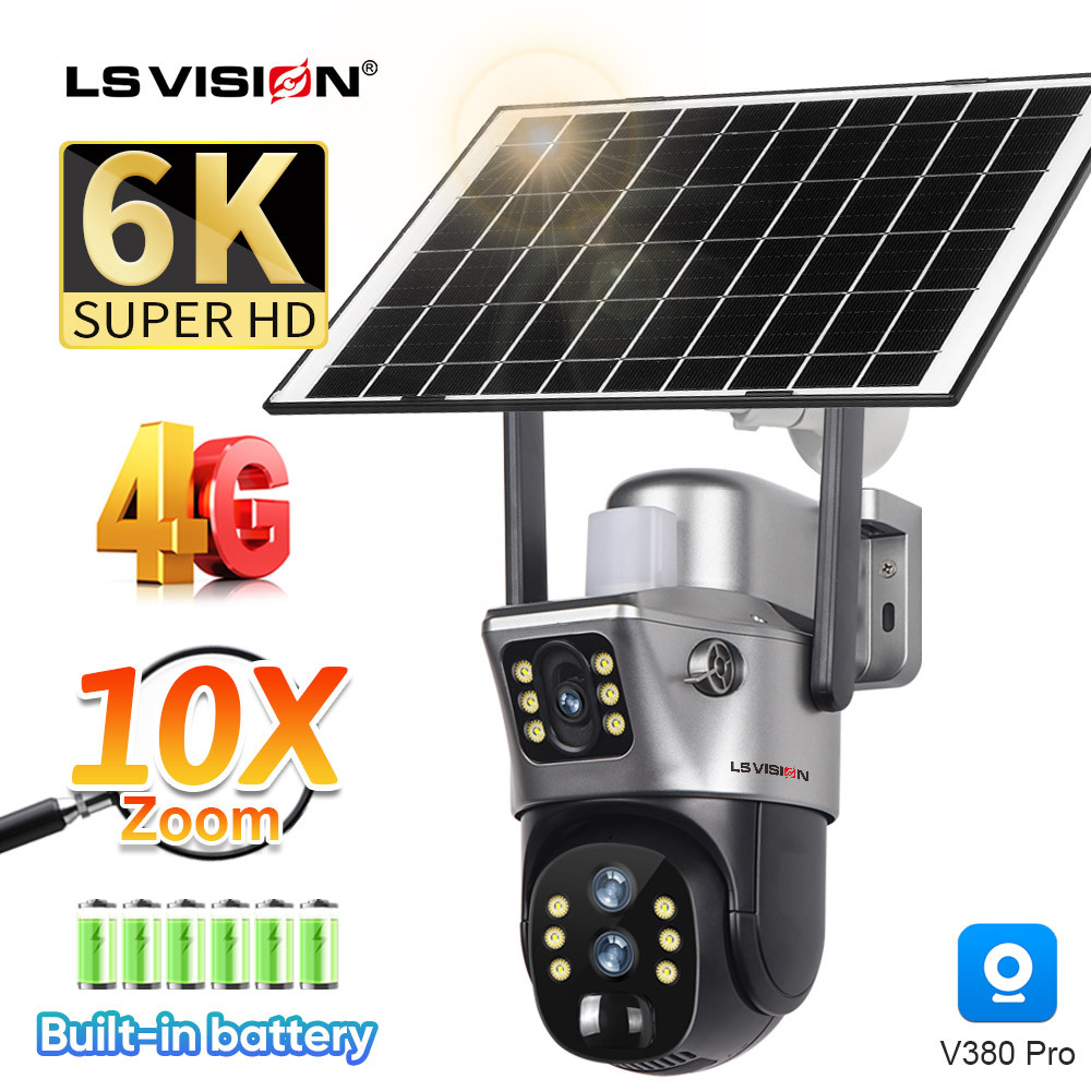 Jual LS VISION 12MP 4G Dual Screen Solar Camera Outdoor 10X Optical ...