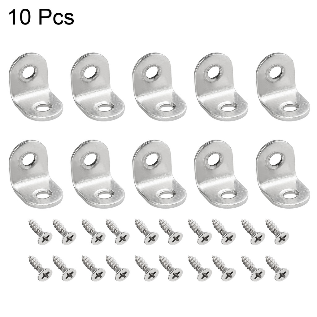 Jual uxcell Corner Brace Angle Bracket Fastener L Shape 20mmx20mmx16mm ...