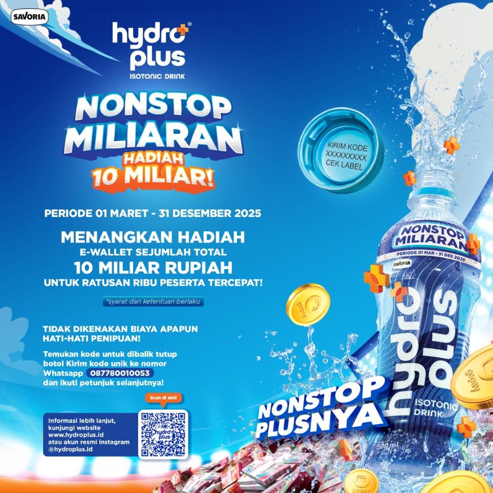 Jual Hydroplus Isotonic - Nonstop Miliaran 500ml | Shopee Indonesia