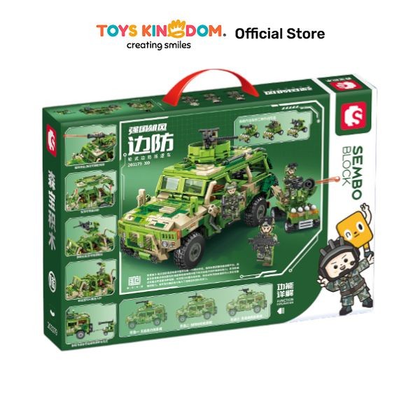 Jual Toys Kingdom Sembo Block Zhongbing Wheeled Border Patrol - Hijau ...