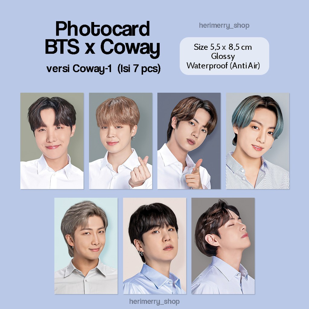 Jual (ISI 7 PCS) Photocard BETEES x Coway - Kpop Kartu Foto Member Unofficial Jungkook Jimin Jin ...