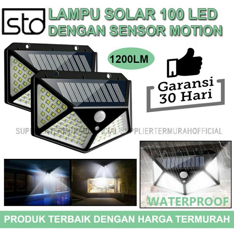 Jual BARU!!! Lampu Sensor Light 100LED Lampu Solar Sensor Gerak 100 LED ...