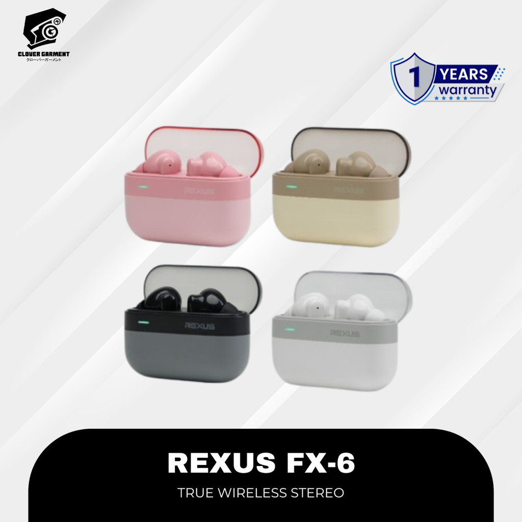 Jual Rexus FX6 FX-6 TWS Wireless Earbuds Bluetooth 5.3 ANC Touch ...