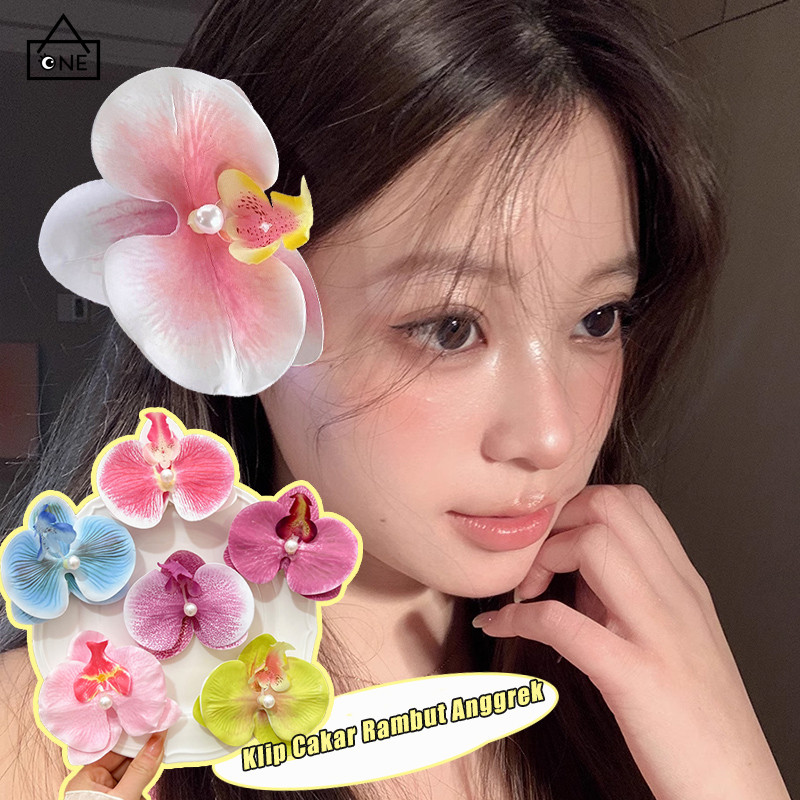 Jual COD Klip Cakar Rambut Anggrek Aesthetic Jepit Rambut Bunga Korea ...