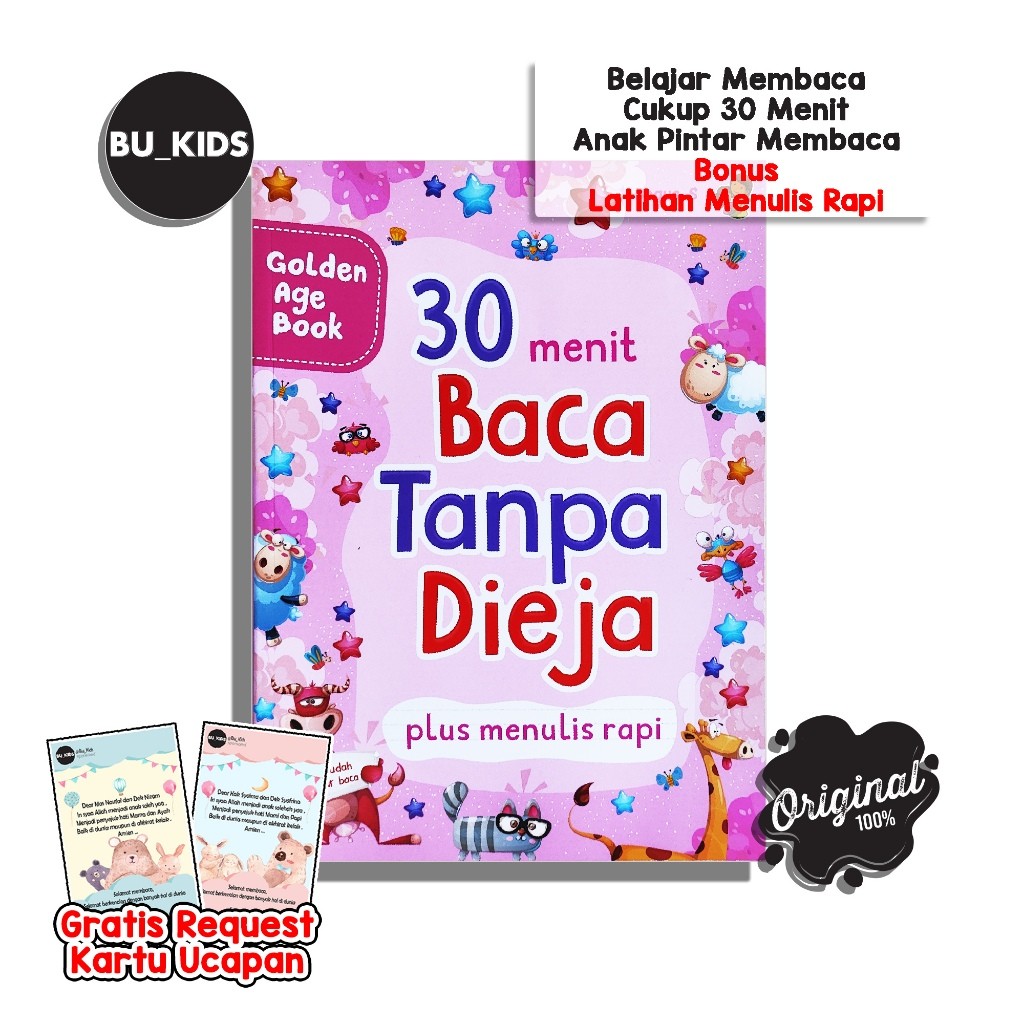Jual Buku Belajar Membaca Anak Tk Paud 30 Menit Pintar Baca Tanpa Dieja ...