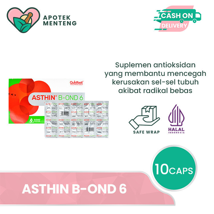 Jual Asthin B-OND 6 Mg 10 Kapsul - Suplemen Antioksidan Menjaga ...