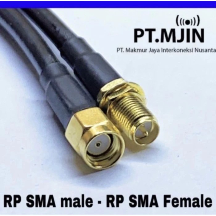 Jual Kabel Jumper RG6 RP SMA Male ke RP SMA Female Panjang 1.5 Meter ...