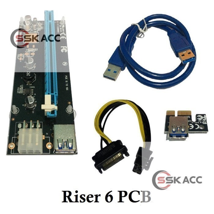 Jual PCI-E Express Riser 6 pcb SSKACC-KOMPUTER | Shopee Indonesia