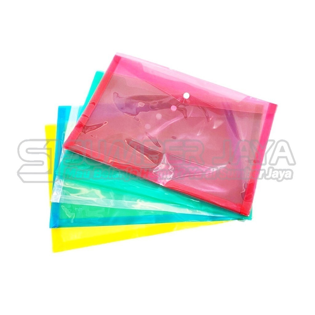 Jual Map Plastik Kancing JENIA Warna Transparan Ukuran Folio / F4 Besar ...