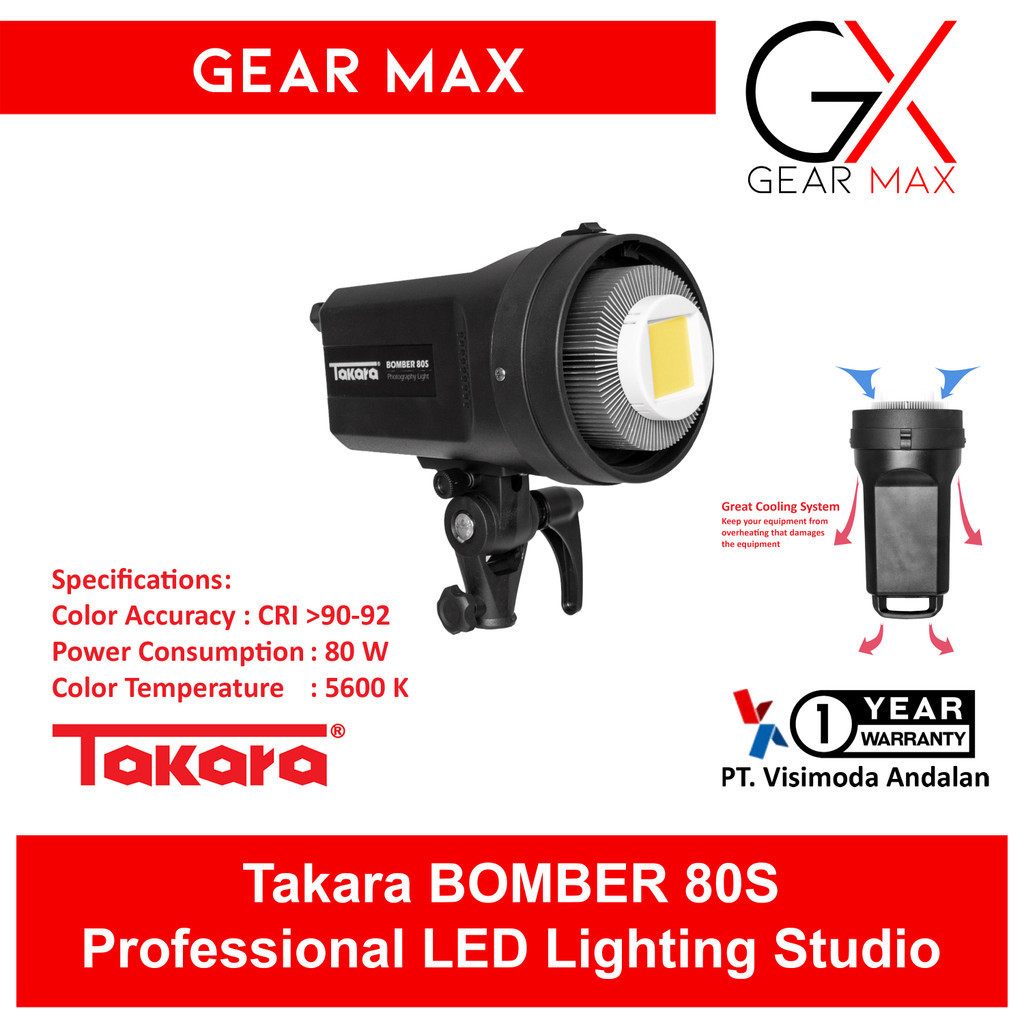 Jual Takara BOMBER 80S Professional LED Lighting Studio Photo / Foto ...