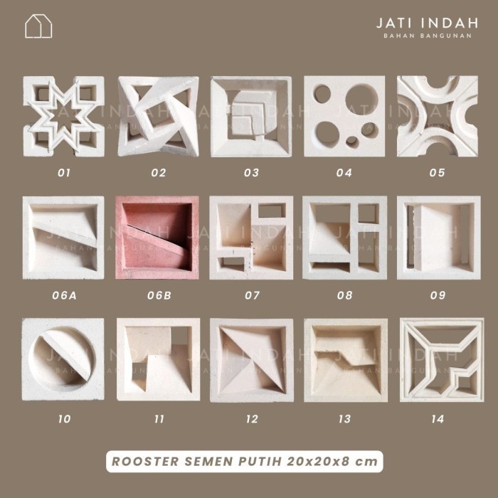 Jual Roster 20x20 cm Berbagai Motif | Lubang Angin Estetik | Loster ...