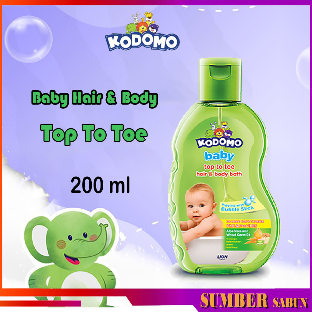 Jual Kodomo Baby Hair And Body Bath Top To Toe Botol 200 ml - Sabun Mandi Bayi | Shopee Indonesia