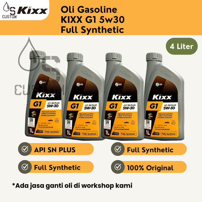 Jual Oli Gasoline KIXX G1 5w30 4L Full Synthetic | Shopee Indonesia