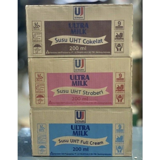 Jual UHT ULTRA MILK 200ml KARTONAN (1 dus isi 24 pcs) | Shopee Indonesia