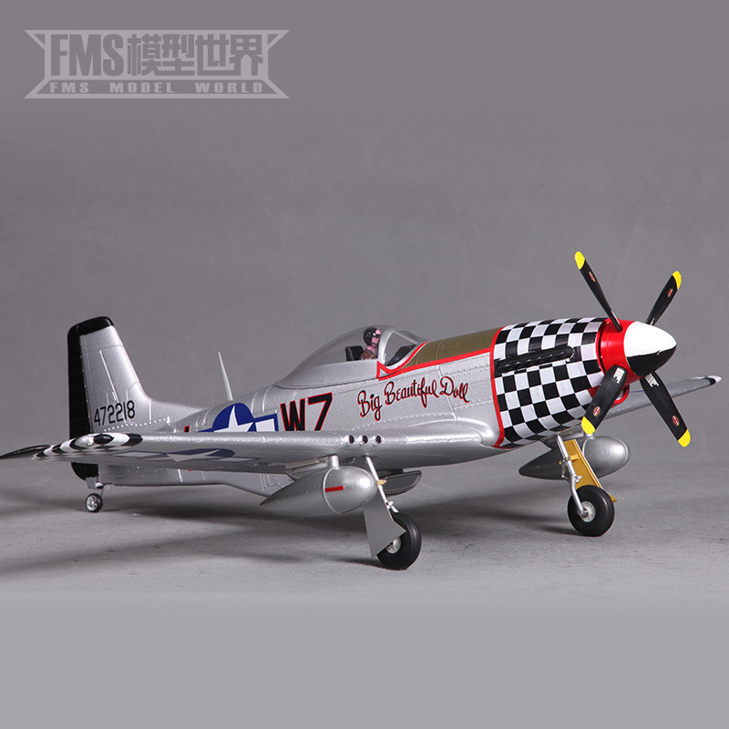 Jual FMS RC Airplane 800mm P51 P-15D Mustang V2 PNP Mini BBD 4CH 2S EPO ...