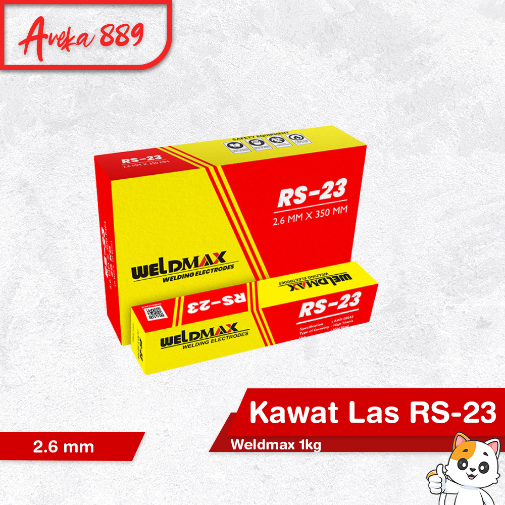 Jual Weldmax 2.6mm Kawat Las 1kg / Kawat Las Electroda AWS E6013 (RS-23) Weldmax Las MMA SMAW ...