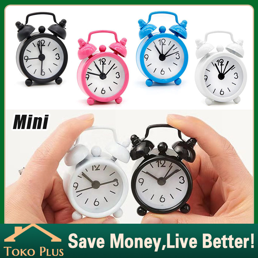 Jual Jam Alarm Klasik mini Bahan Logam/Jam Weker Klasik/Jam Estetik ...