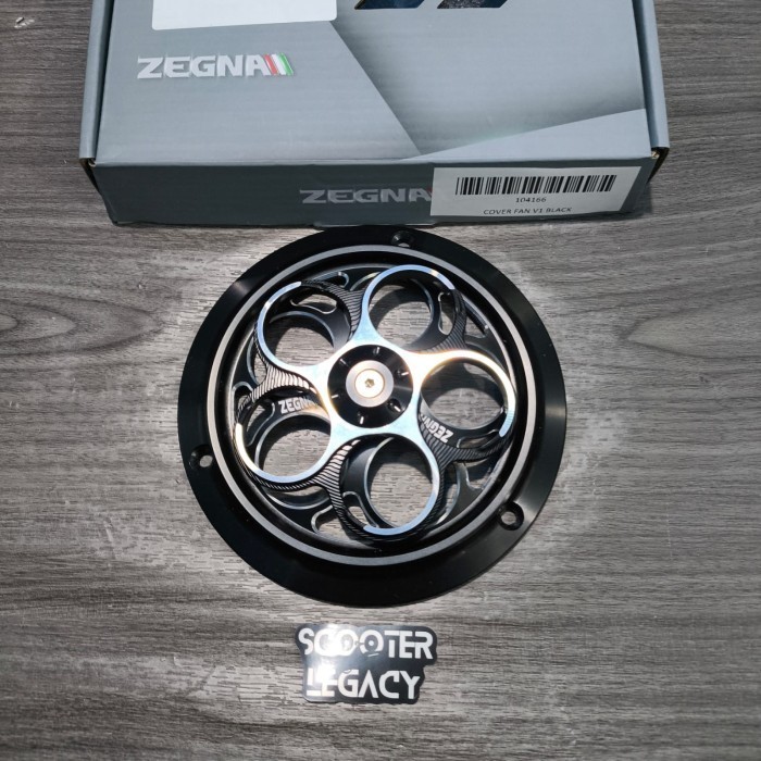 Jual Cover Fan Spinner ZEGNA Bulat Black Vespa Sprint Primavera S LX ...
