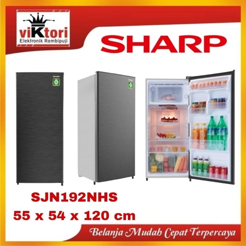 Jual SHARP SJN192NHS / KULKAS SHARP 1 PINTU / REFRIGERATOR ONE DOOR / PETI SEJUK / LEMARI ES 1 ...