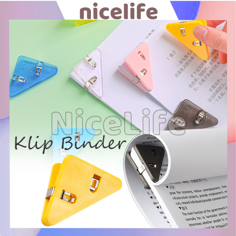 Jual Paper Clip Segitiga Warna-Warni Klip Sudut / Acrylic Corner Clamp ...