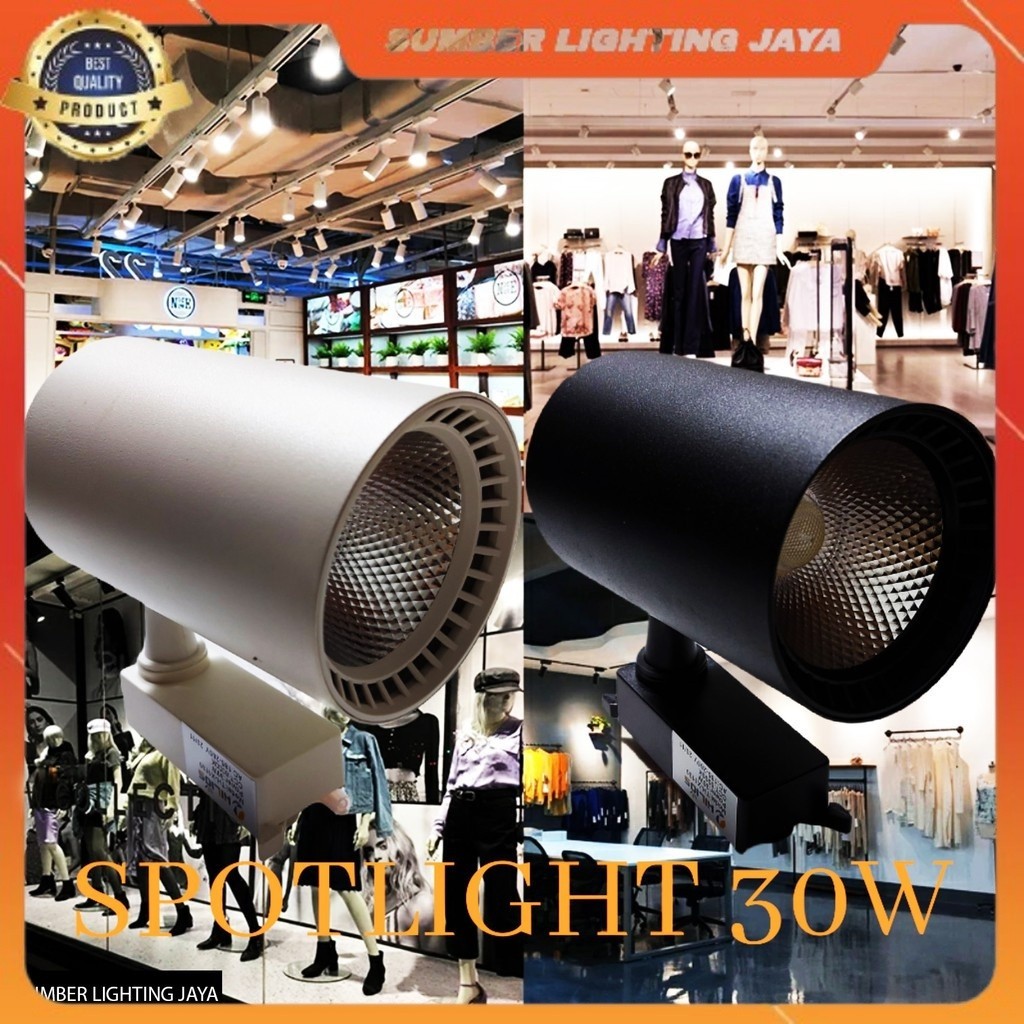 Jual COD & READY STOK LAMPU LED TRACK 30W / SPOTLIGHT 30 WATT / LAMPU ...