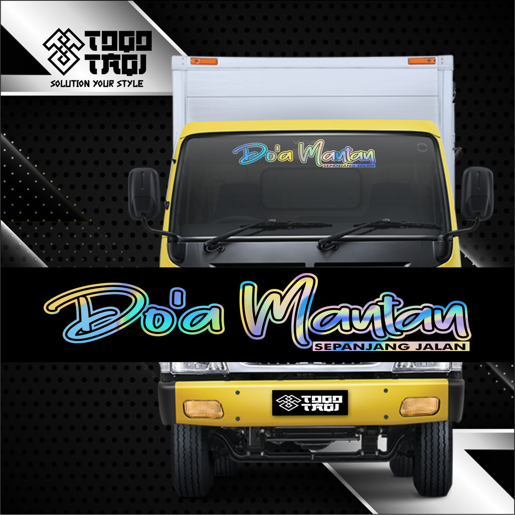 Jual CUTTING STICKER DOA MANTAN STIKER KACA DEPAN MOBIL TRUCK CANTER ...