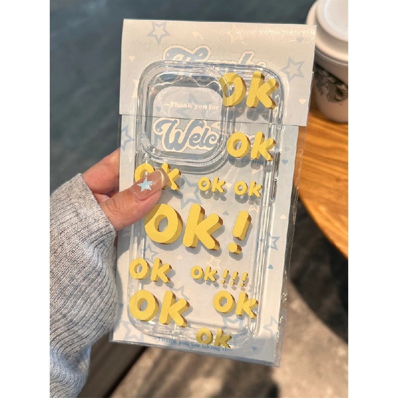 Jual grafiti kuning OK transparan soft case hp Iphone 17 Pro Max 17 Air ...