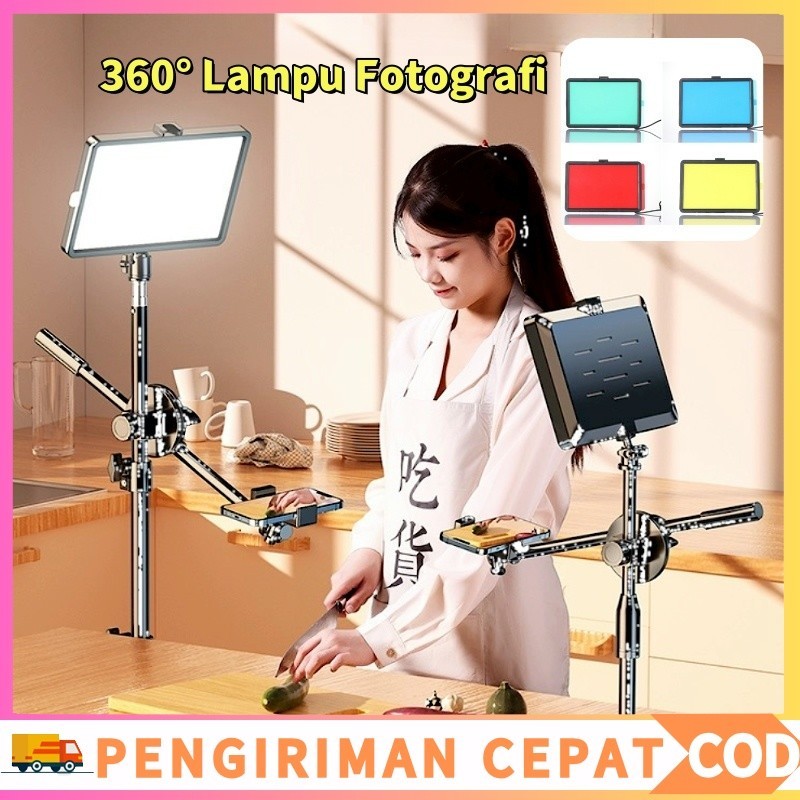 Jual 【COD】 Overhead Phone Stand + Led Lampu Stand Holder Phone Holder ...