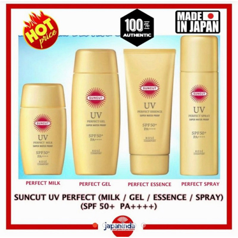 Jual KOSE SUNCUT UV Perfect ( Milk / Gel / Essence / Spray ) Super Waterproof Made in Japan ...