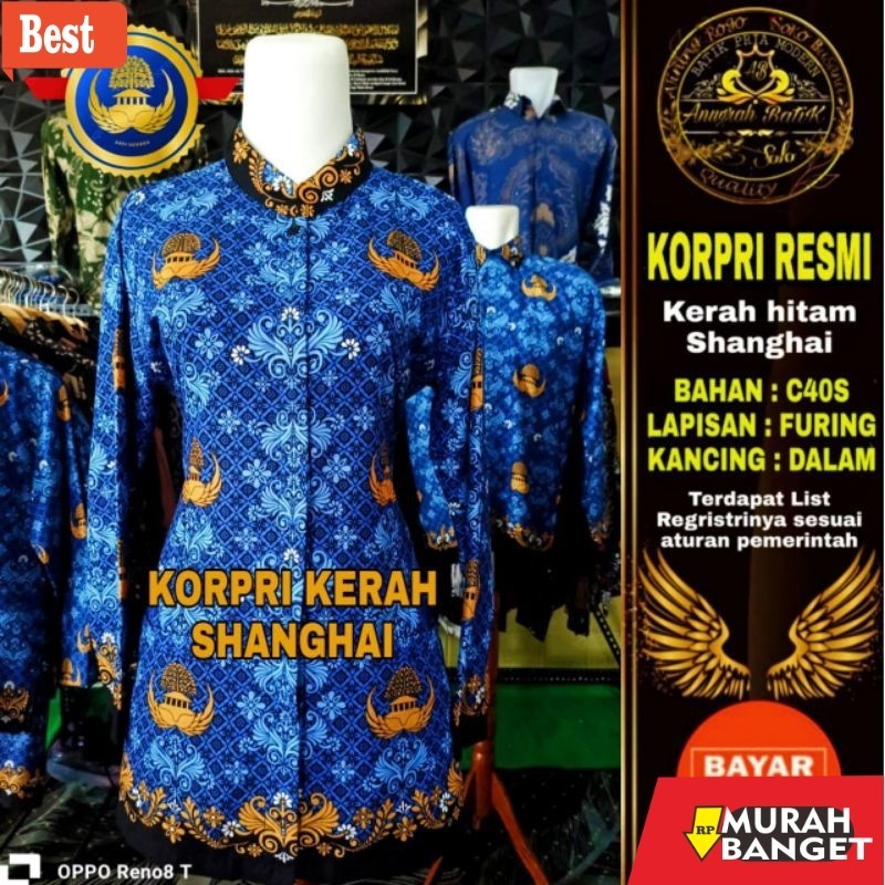 Jual Seragam Kerja Wanita Baju Seragam Korpri Resmi 2023 Pria dan wanita Resmi C40s Motif ...