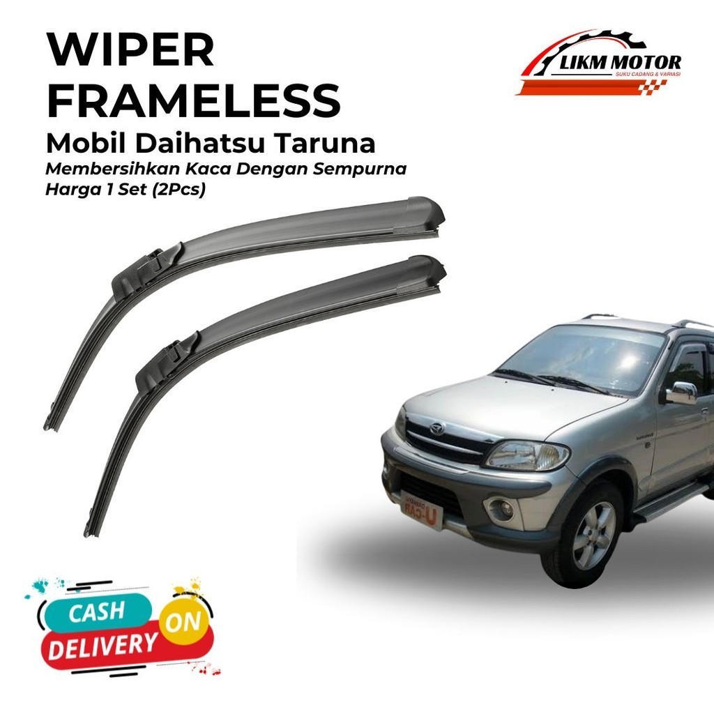 Jual Wiper Mobil Frameless Daihatsu Taruna Model Banana Karet 1 Set