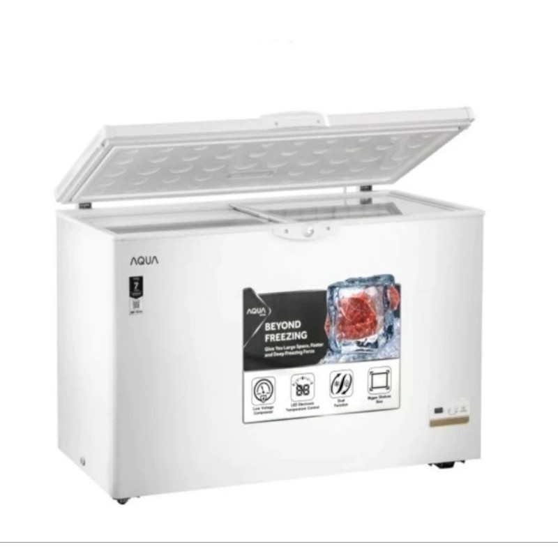 Jual BOX FREEZER AQUA 300LITER CHEST FREEZER AQUA 300 LITER AQF305GC ...
