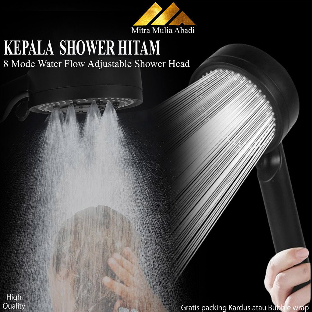 Jual Kepala Shower Mandi 8 Mode Water Flow Adjustable Shower Head ...
