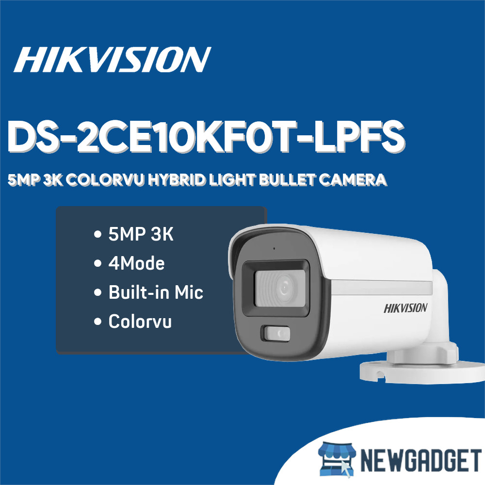 Jual HIKVISION DS-2CE10KF0T-LPFS 5MP 3K COLORVU HYBRID LIGHT BULLET ...
