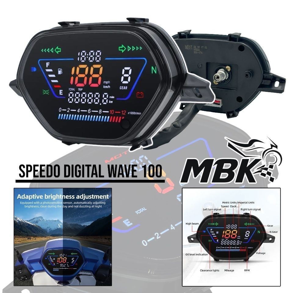 Jual Speedometer Digital LED Speedometer HONDA WAVE 100 110 ASTREA ...