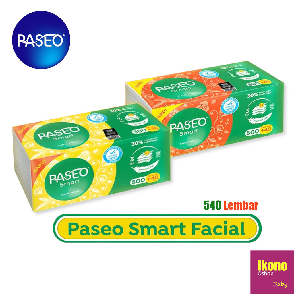 Jual Paseo Smart Facial Tissue 540 Sheets Tisu Wajah Ikono | Shopee ...