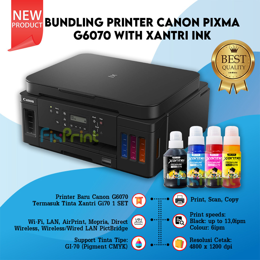 Jual Printer Pixma Canon G6070 Printer InkTank G6070 Print Scan Copy ...