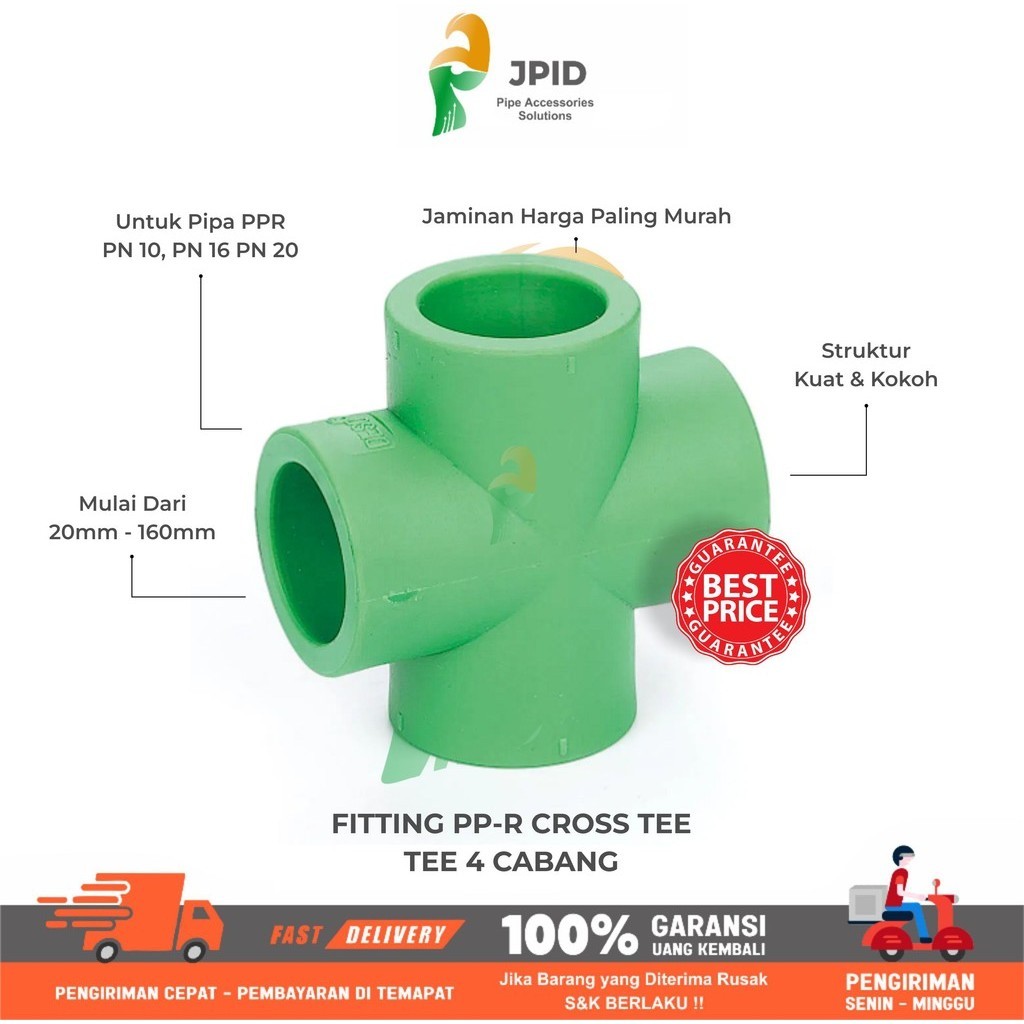 Jual Cross Tee PPR 25 mm ~ 3/4" Inci | Shopee Indonesia