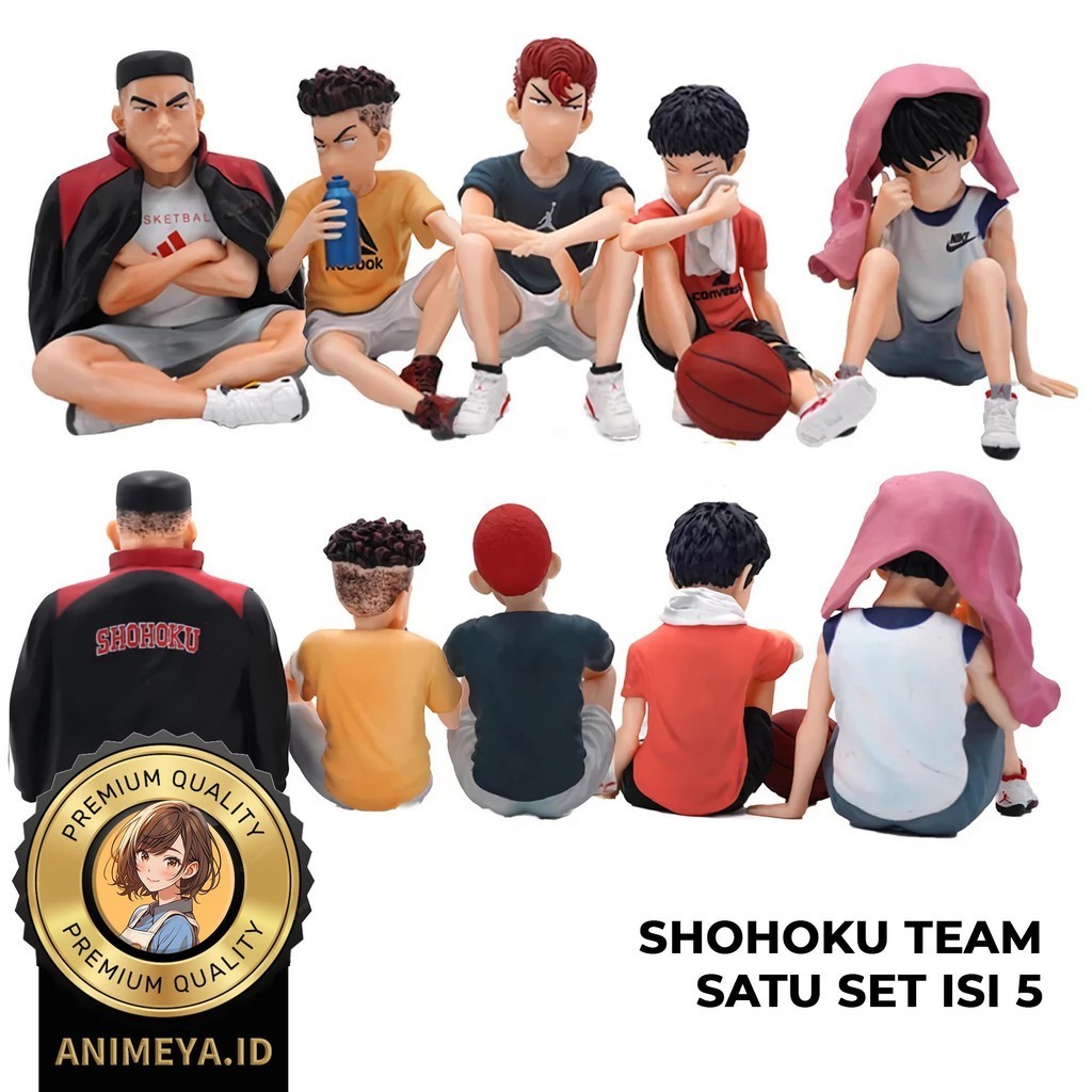 Jual Action Figure Statue Slam Dunk Satu Set Duduk Kaos Dasboard Dasbor Sakuragi Rukawa Ryota ...